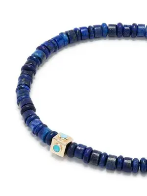 Luis Morais 14kt Yellow Gold, Lapis Lazuli, And Turquoise Bead Bracelet