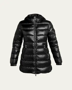 Moncler Glements Hooded Puffer Parka Jacket - Black