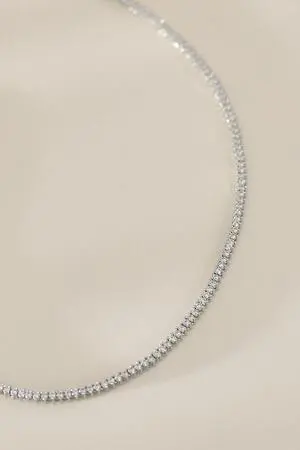 Anthropologie Classic Tennis Necklace