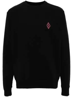 COUNTY OF MILAN Sweatshirt With Embroidered Cross Motif - Black
