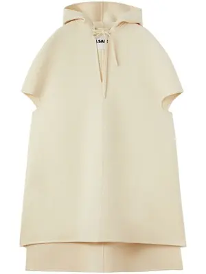JIL SANDER Short-sleeve Hooded Cape