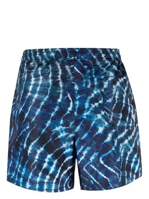 COUNTY OF MILAN Wave Print Swim Shorts - Blue