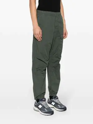 Stone Island Compass-badge Tapered-leg Trousers - Green