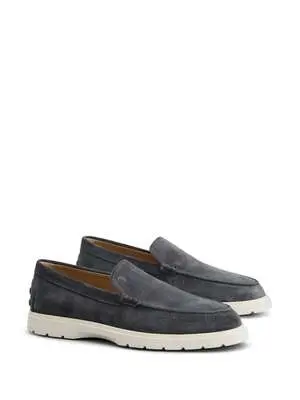TOD'S Logo-debossed Suede Loafers