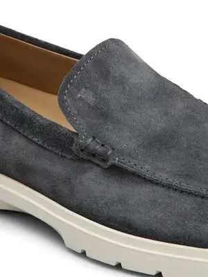 TOD'S Logo-debossed Suede Loafers