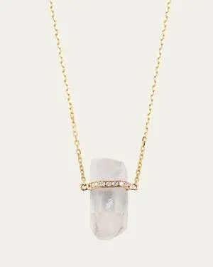 Jia Jia 14k Yellow Crystal Quartz And Diamond Necklace - Gold
