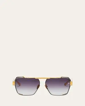 Balmain Balmain Premier Titanium Aviator Sunglasses Gld