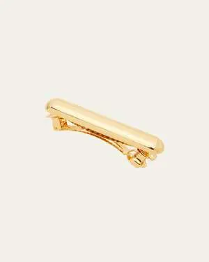 LELET NY Glossy Bar Brass Barrette - Gold