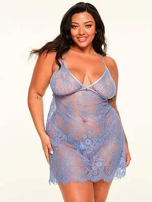 Victoria's Secret Adore Me Addison Babydoll & Panty Set Blue