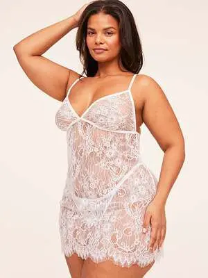 Victoria's Secret Adore Me Addison Babydoll & Panty Set White,ivory