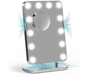 SHARPER IMAGE As Is Sharperimage Spastudio Hollywood Vanity Mirror W/fans - One-color
