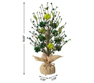 GLITZHOME 18' St Patrick's Shamrock And Berry T Able Tree