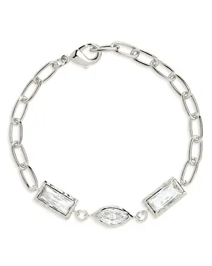 Sterling Forever Sterling Forever Tate Charm Bracelet Silver