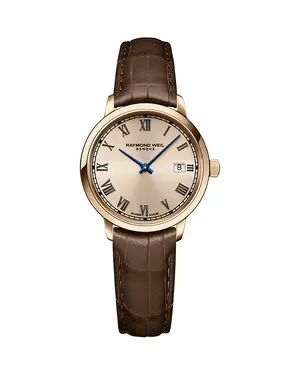 RAYMOND WEIL Toccata 29mm Watch - Rose Gold/brown