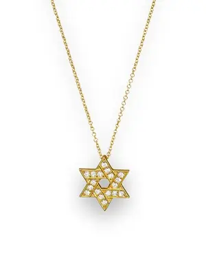 Bloomingdale'S Diamond Star Of David Pendant Necklace - Gold
