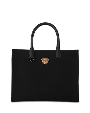 Versace La Medusa Large Tote Bag - Black/silver
