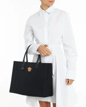 Versace La Medusa Large Tote Bag - Black/silver