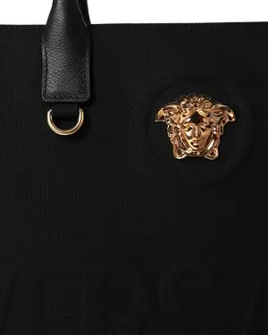 Versace La Medusa Large Tote Bag - Black/silver