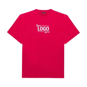 Balenciaga Logo Here Flatground T-shirt 'raspberry/white
