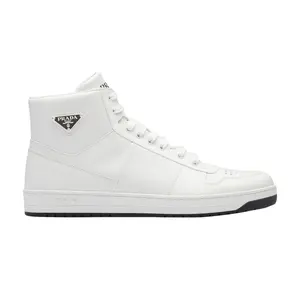 Prada Downtown Leather Sneakers - White