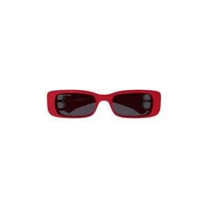 Balenciaga Rectangular Frame Sunglasses - Red