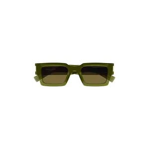Saint Laurent Rectangular Frame Sunglasses - Green