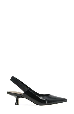 Bcbgmaxazria Kayla Pointed Toe Kitten Heel Pump - Black Patent