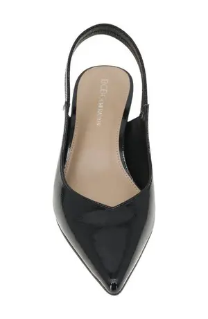 Bcbgmaxazria Kayla Pointed Toe Kitten Heel Pump - Black Patent