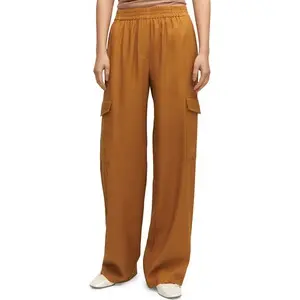 Mango Flowy Cargo Pants - Ochre