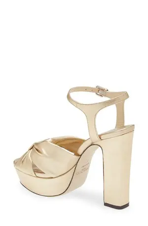 JIMMY CHOO Heloise Platform Sandal - Gold