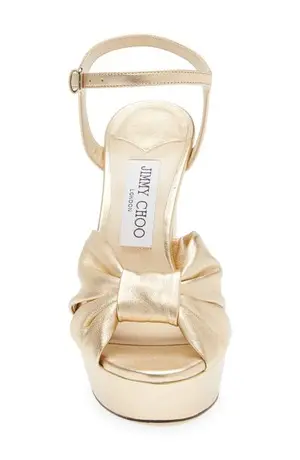 JIMMY CHOO Heloise Platform Sandal - Gold
