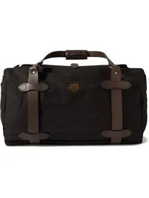 Filson Medium Leather-trimmed Twill Weekend Bag