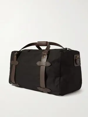 Filson Medium Leather-trimmed Twill Weekend Bag