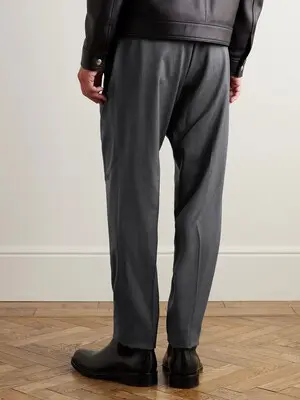 Mr P. Tapered Wool Drawstring Trousers