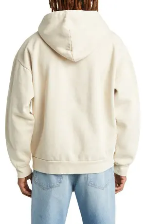 Obey Logo Relaxed Fit Fleece Hoodie - Pigment Clay