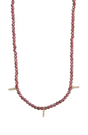 Argento Vivo Beaded Charm Necklace - Gold