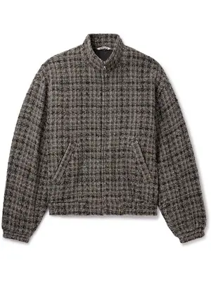 Auralee Wool-blend Tweed Bomber Jacket