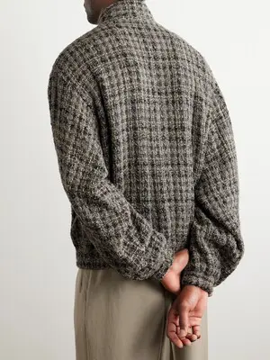 Auralee Wool-blend Tweed Bomber Jacket