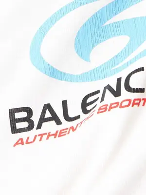 Balenciaga Oversized Logo-print Distressed Cotton-jersey Hoodie