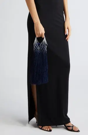 PETIT KOURAJ Ti Bebe Fringe Top Handle Bag