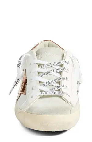 GOLDEN GOOSE Super-star Low Top Sneakers - White/pink