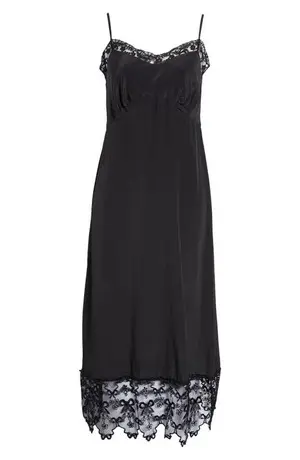 Simone Rocha Lace Trim Slipdress - Black