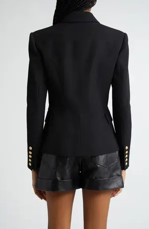 Balmain Classic Six-button Grain De Poudre Jacket