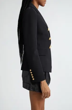 Balmain Classic Six-button Grain De Poudre Jacket