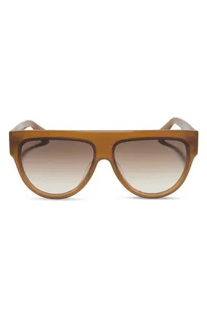 DIFF Georgie 58mm Gradient Shield Sunglasses - Brown Gradient