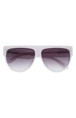 DIFF DIFF Georgie 58mm Gradient Shield Sunglasses Thistle / Grey Gradient