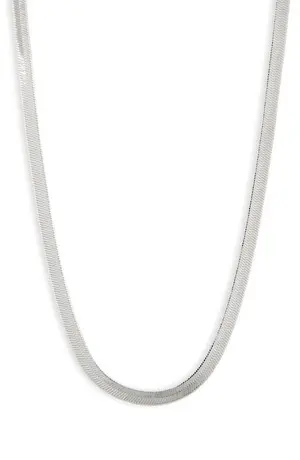 Bp. BP. Herringbone Chain Necklace Sterling Silver Dipped