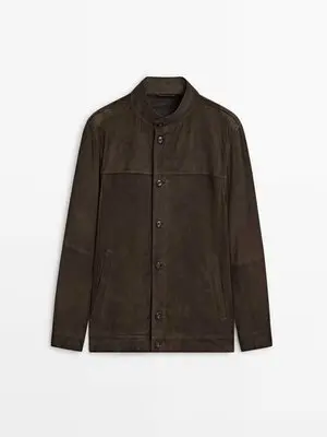 Massimo Dutti Buttoned Suede Jacket