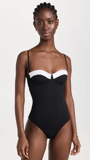 Staud Maeve One Piece - Black/white