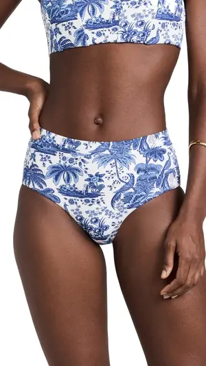 Staud Devon Toile High-rise Bikini Bottom